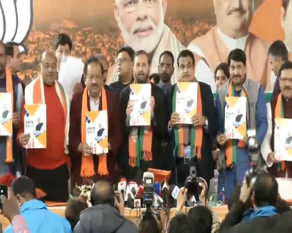 BJP releases manifesto for Delhi Assembly polls