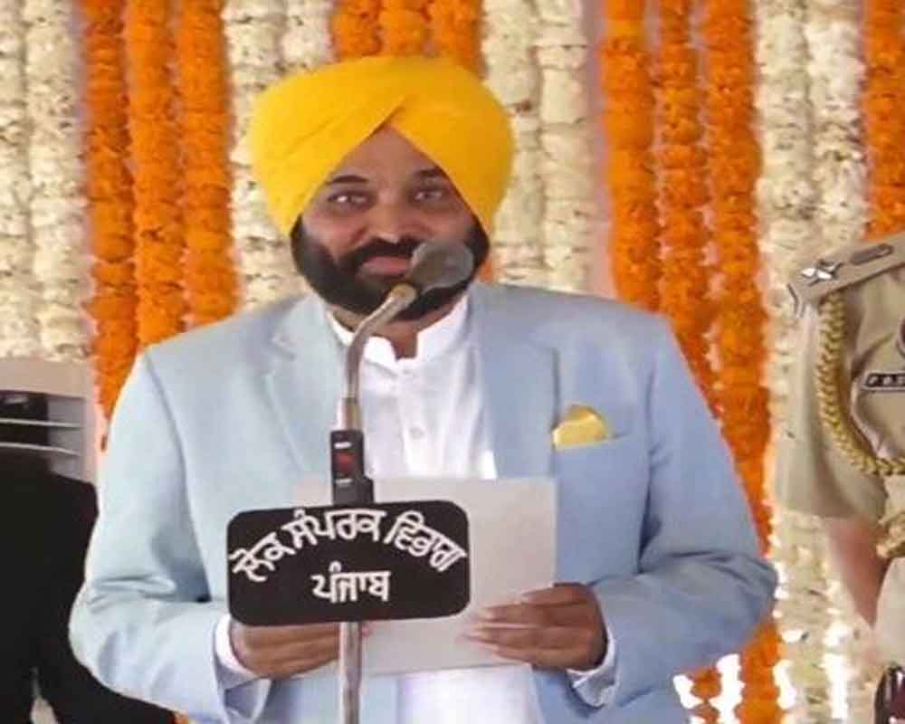 Bhagwant Mann sworn in as Punjab chief minister