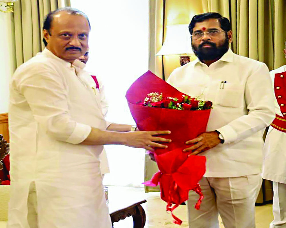 Ajit splits NCP vertically; joins Shinde-BJP camp as Dy CM
