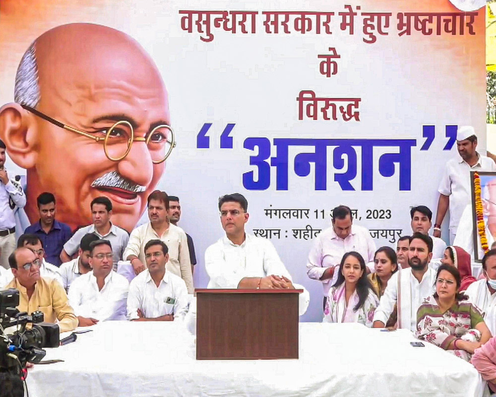 Ex-Rajasthan deputy CM Sachin Pilot sits on daylong fast demanding action against graft