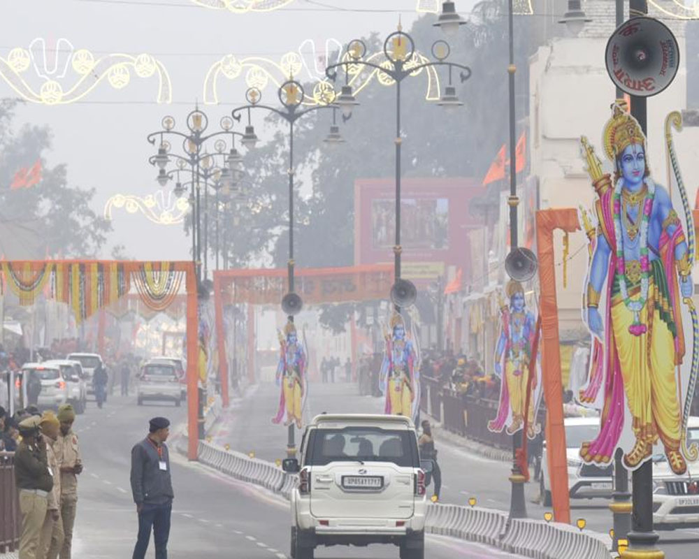 PM Modi reaches Ayodhya for Ram temple consecration