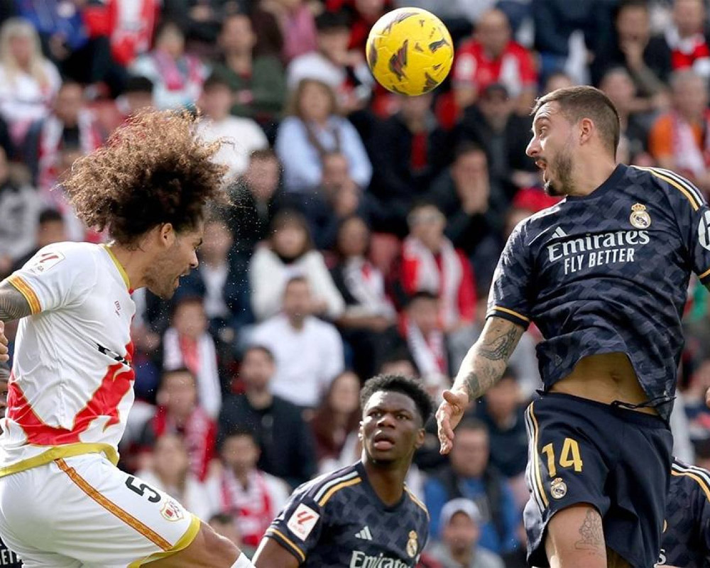 Real Madrid held to 1-1 draw at Rayo Vallecano in Spanish league. Almeria winless in 28 games