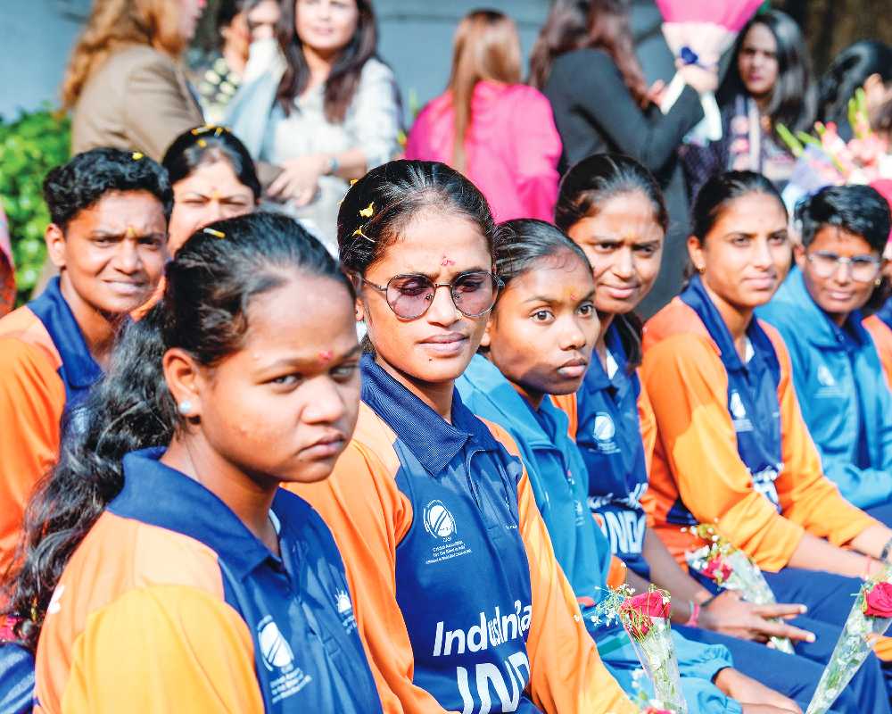 Indian Women’s Blind Cricket Team Felicitated After T20 World Cup ...