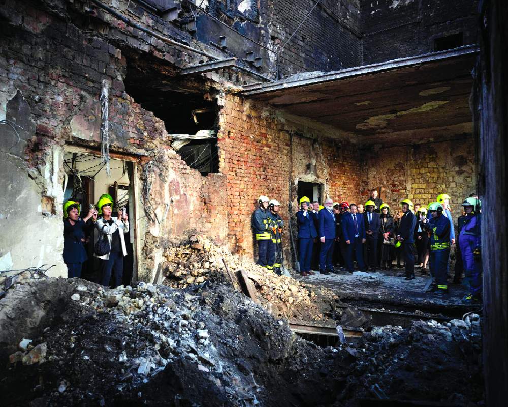 Ukraine shows damage to diplomats after Russia’s attack